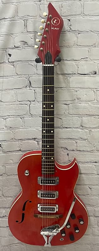 Vintage 1960's Kay Speed Demon - Rare 3 pickup model , Red, | Reverb