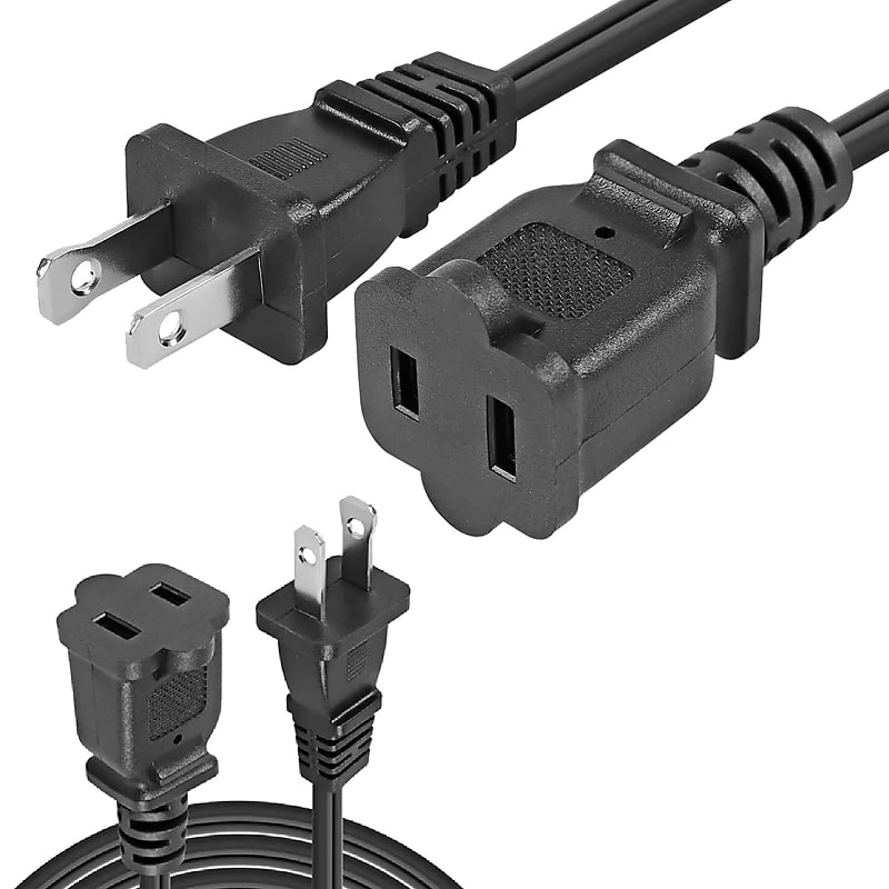 5Core AC Power Cord 12 Ft US Polarized Male to Female 2 Prong | Reverb