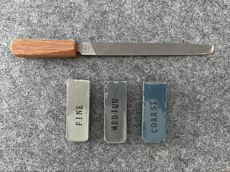 Kalico Fret Crowning File plus 3 Fret Polishing Rubbers 2020s | Reverb