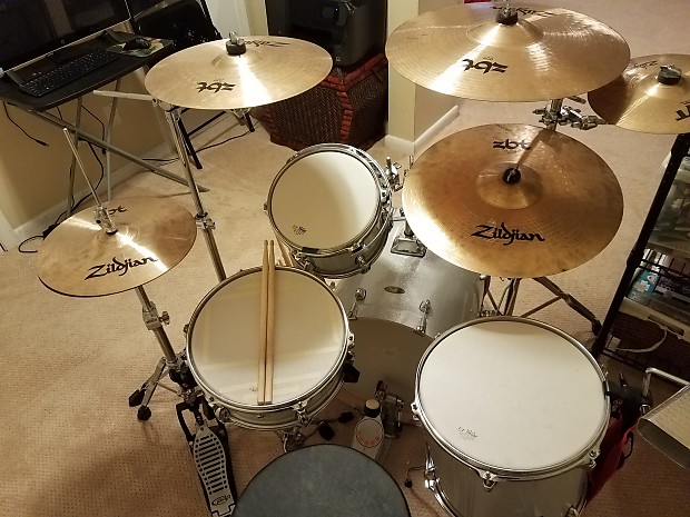 SPL Street bop birch 4 piece drum set 2016 Silver Metallic | Reverb