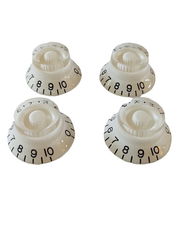 Set of 4 - 18 Tooth Coarse Knurl Import Spec Bell Knobs for | Reverb
