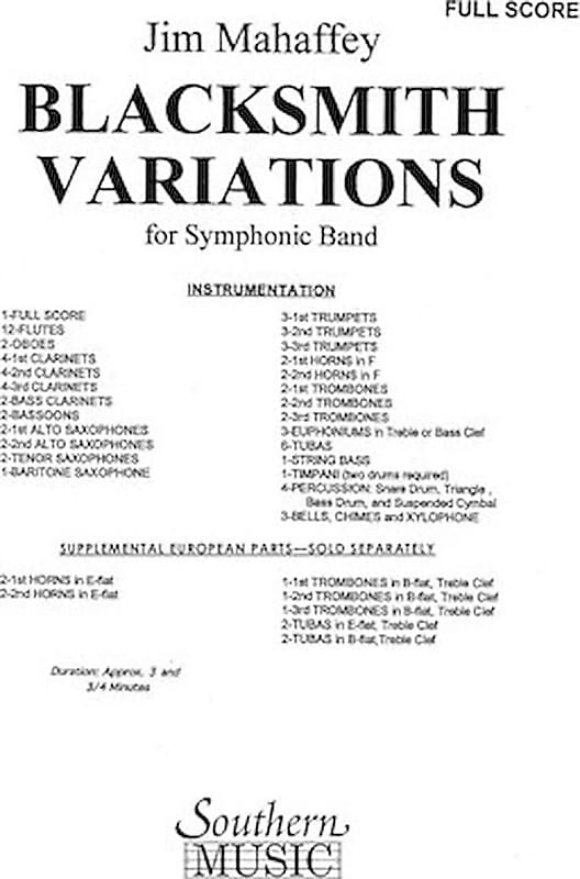 Blacksmith Variations - Full Score | Reverb
