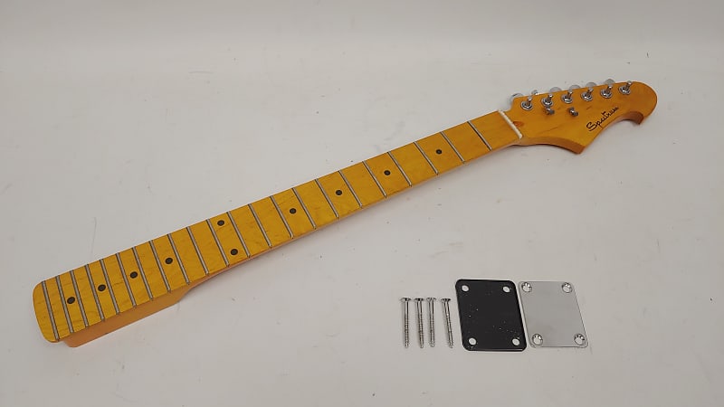 Spectrum Strat Style Neck - 25.5 Scale 22 Fret Butterscotch | Reverb