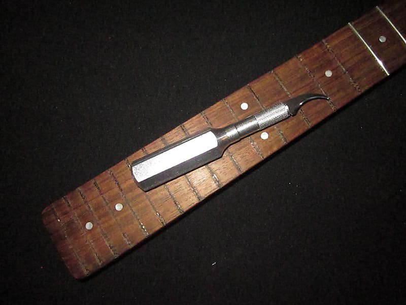 Fret Slot Cleaning Concave Blade Hex #6 Handle Grip Tool w/2 | Reverb