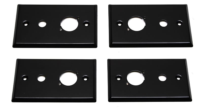 (4) Four Single Gang Blank Wall Plate for One 1/4" Mono or | Reverb