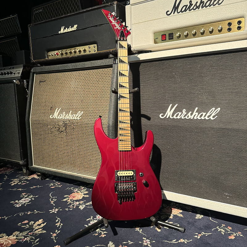 RARE 1997 Jackson DK2M Dinky 1H Red Ghost Flames Limited | Reverb