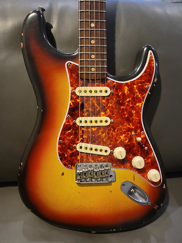 Nash S-63 3 tone Sunburst, Sliders SRV pickups, locking | Reverb