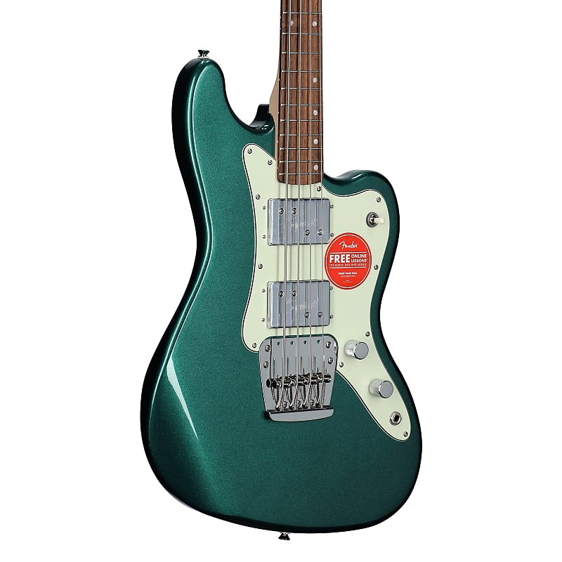 Squier Paranormal Rascal HH Bass Guitar, Sherwood Green | Reverb