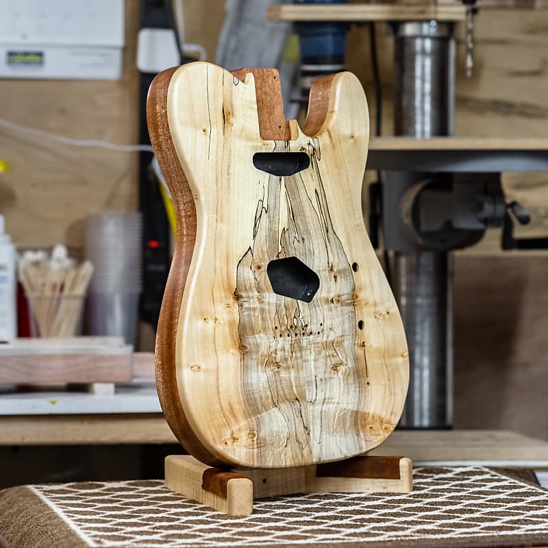 Spalted Maple Tele Body / Spalted Maple & Mahogany Tele | Reverb