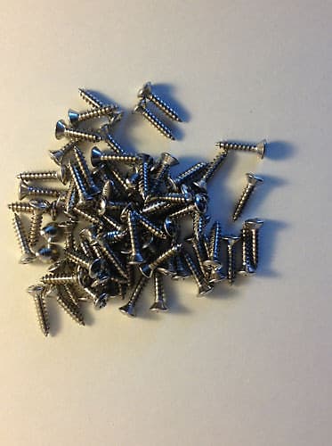 50 X Pickguard Backplate Screws Stainless Steel Phillips #4 X | Reverb