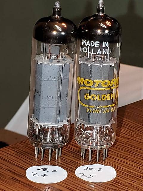 6BQ5/EL84 Amperex NOS etched codes/tightly matched pair | Reverb