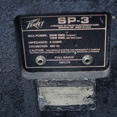 PEAVEY SP-3 PA SPEAKER/PRECISION TRANSDUCER 4 together | Reverb