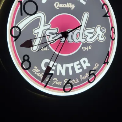 Fender Guitars Dealer Style Light Up Clock Killer Cool Man | Reverb