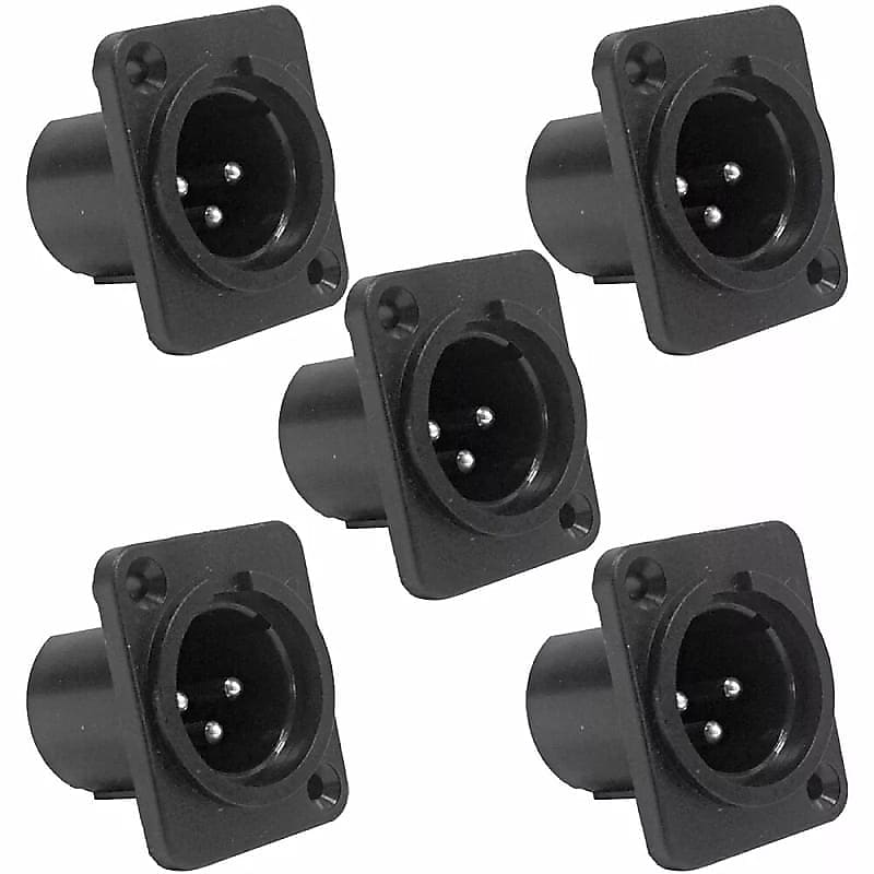 5 Pack Of 3 Pole Xlr Male Vertical Pcb Mounts - Fits D Series | Reverb