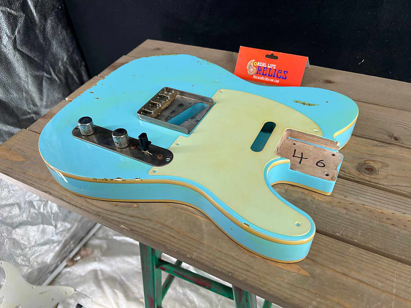 Real Life Relics Tele® Body Double Bound Aged Sonic Blue | Reverb