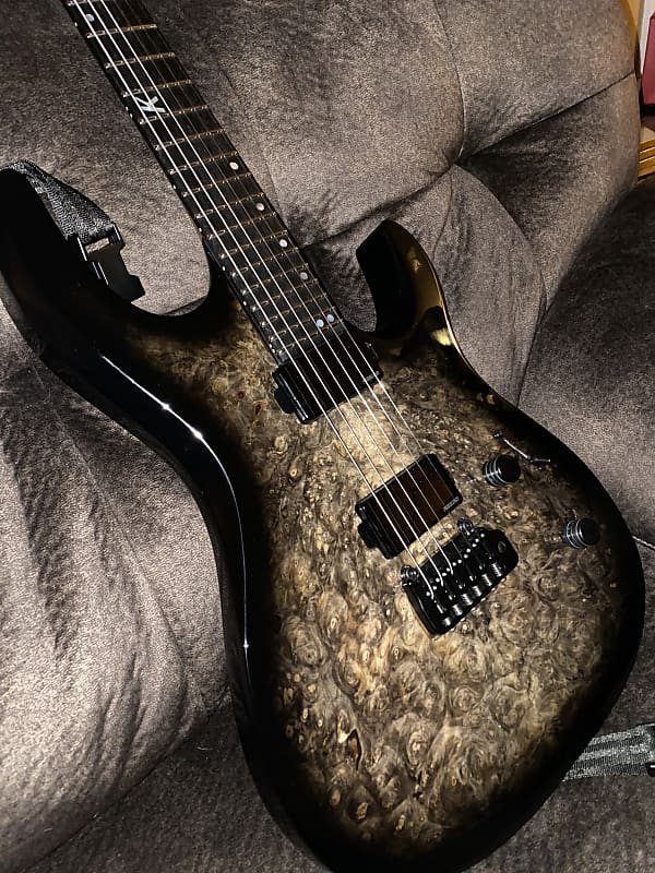 Kiesel DC 600X 2019 Buckeye Burl 6A Top w/ Blackburst Edges | Reverb