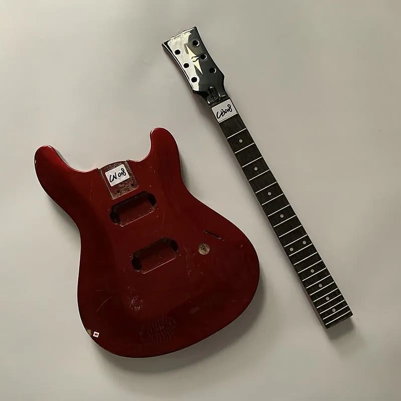 Harley Benton Red Guitar Body with Maple Neck, Rosewood | Reverb