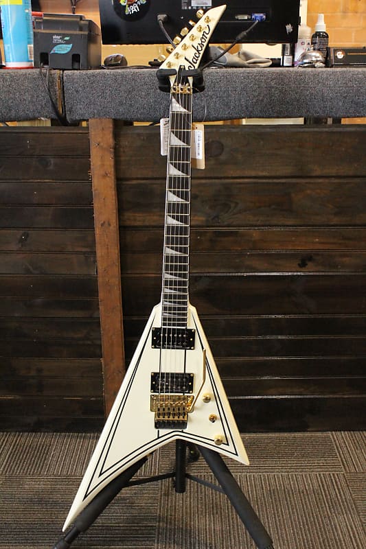 Jackson Pro Rhoads RR3 Ivory w/Black Pinstripes | Reverb