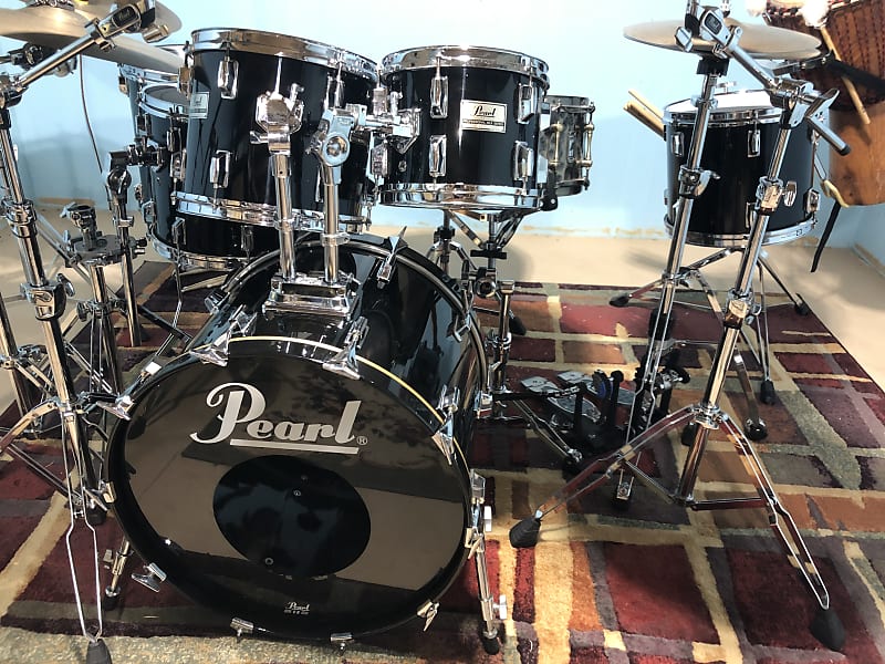 Pearl MLX MAPLE VINTAGE 1983-84 - BLACK LACQUER | Reverb