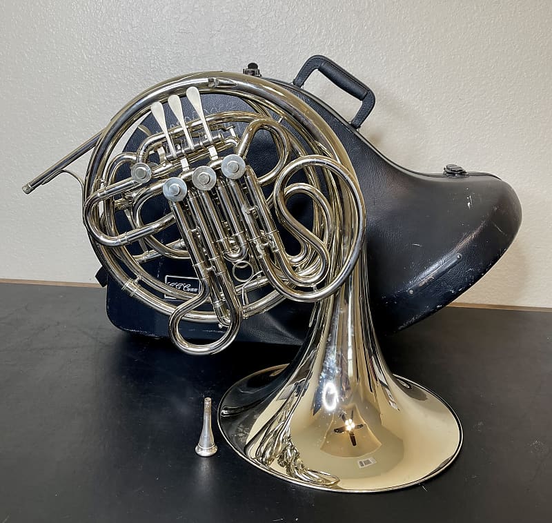 Conn 8D Double French Horn Nickel Silver with Mouthpiece & | Reverb