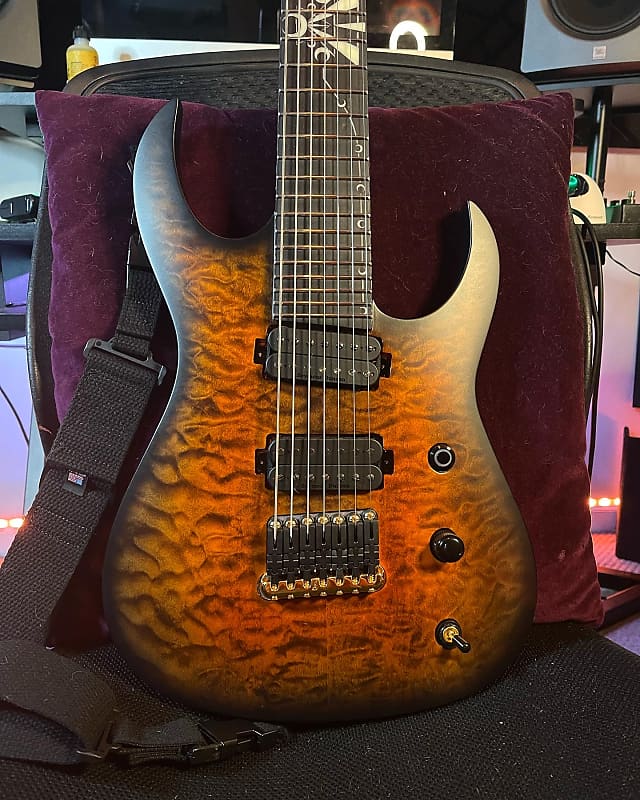 Bernie Rico Jr Hesperian 727 - Satin Orange Burst | Reverb UK