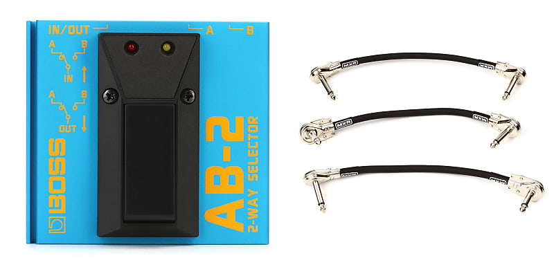 Boss AB-2 2-way Selector Pedal Bundle with MXR 3PDCP06 Right | Reverb