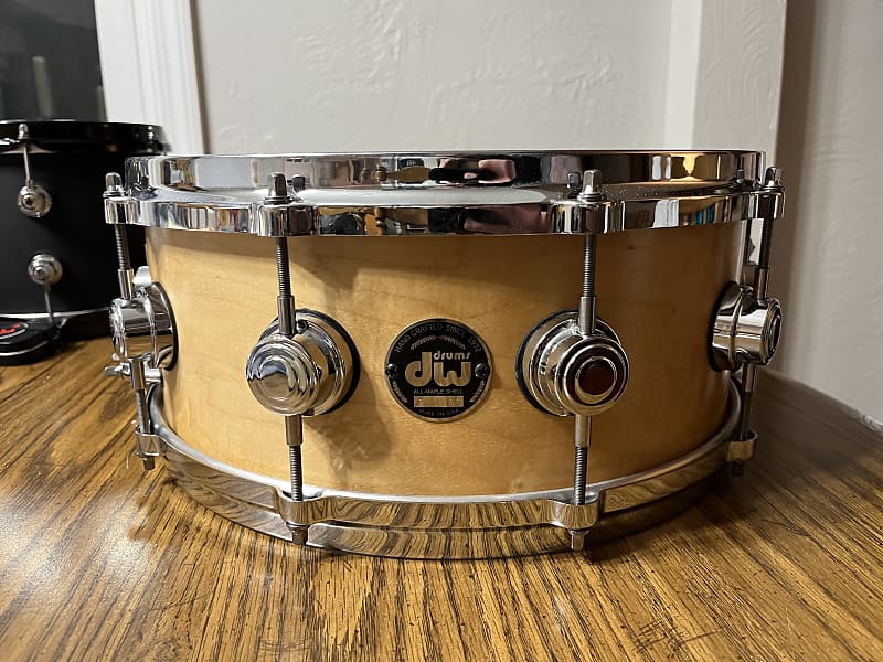 DW Satin Maple Snare 14x6 *Die Cast Hoops* | Reverb