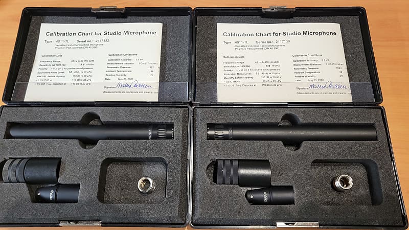 DPA 4011-TL cardioid condenser microphone pair with cases | Reverb