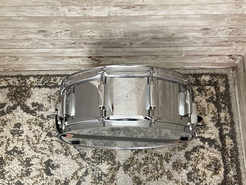 Used Rogers 14X5 STEEL SNARE Drum | Reverb