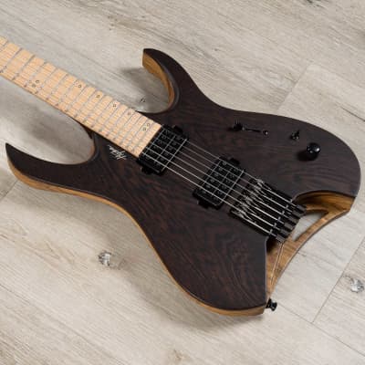 Mayones Hydra Elite 7 Headless 7-String Guitar, 3A Snakewood | Reverb