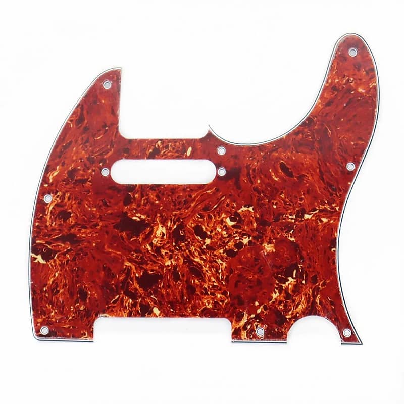 Telecaster Pickguard 10 hole Light tortoise + Free | Reverb UK