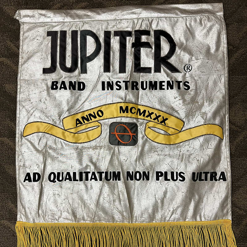 Jupiter Band Instrument Vintage Satin Display Sign | Reverb