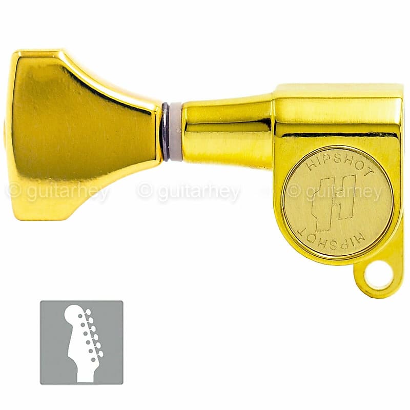 Hipshot Mini Tuners Set 6-In-Line Non-Staggered Keys TREBLE | Reverb