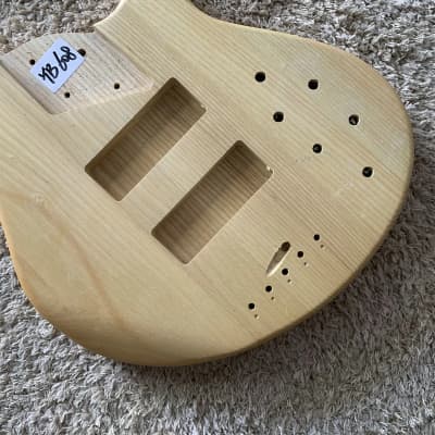 Solid Ash Wood 5 String Bass Guitar Solid Body DIY Project | Reverb