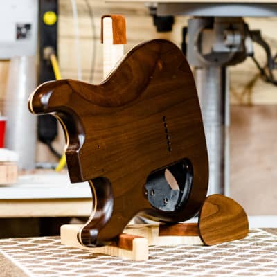 Walnut & Roasted Maple Strat Body / Walnut Strat with | Reverb Canada