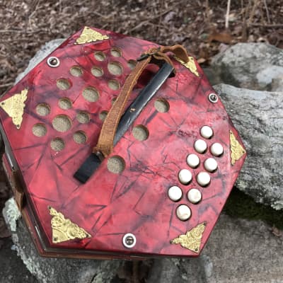 Excellent 1950s Scholer 20-button Anglo-style Concertina | Reverb