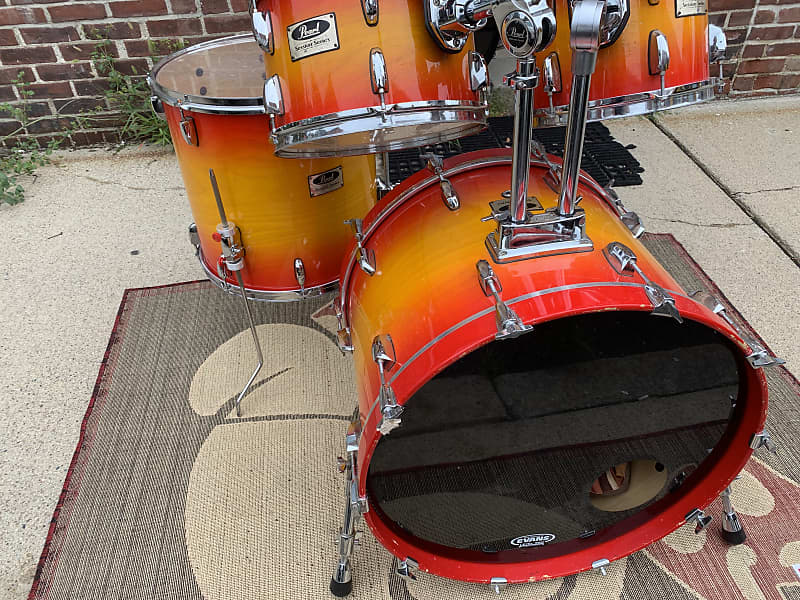 Pearl Session series Tequila sunrise 4 pc drum set | Reverb