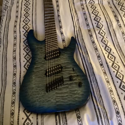Schecter Reaper 7 string multi scale prototype Quilted maple | Reverb