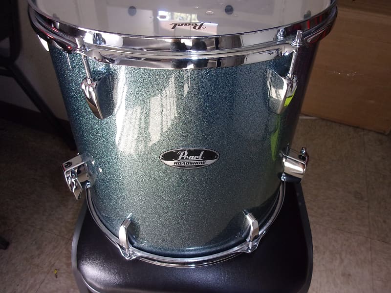Pearl Roadshow 14" x 14" Floor Tom Aqua Blue Glitter Sparkle | Reverb