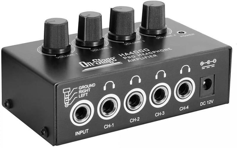 On-Stage 4-Channel Headphone Amp HA4000 | Reverb