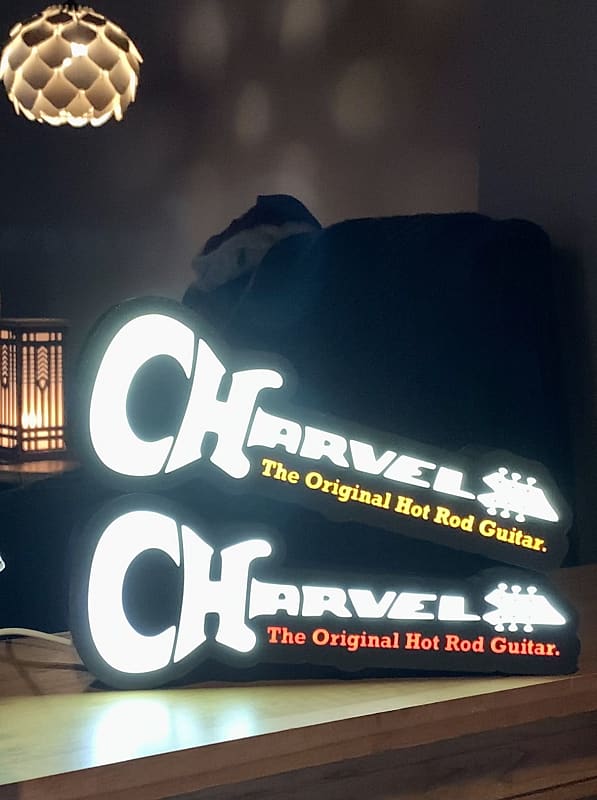"LED Lighted Charvel Guitar Sign | Custom Lamp & Studio Light | Reverb