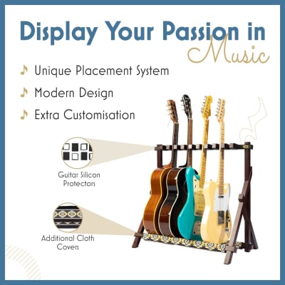 Wood Guitar Rack and Guitar Case Stand for Multiple Guitars | Reverb