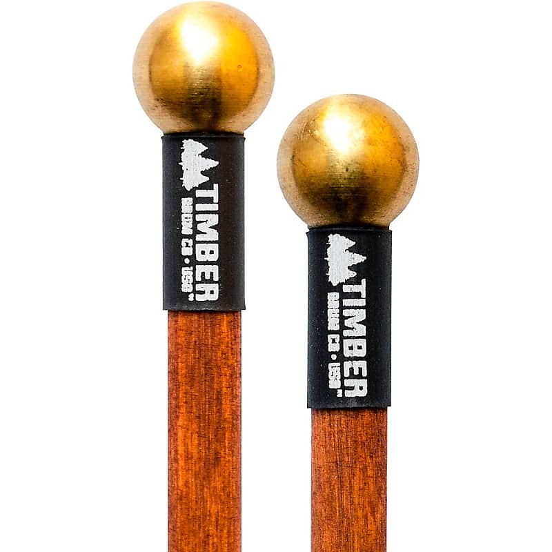 Timber Drum Company Hard Brass Bell Mallets with Birch | Reverb