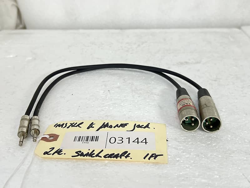Switchcraft XLR To 1½ Headphone Jack Audio Cable #03144 (LOT | Reverb