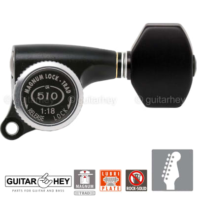 NEW Gotoh SGS510Z-B07 MGT 6 in line Locking Tuners Set w/ | Reverb