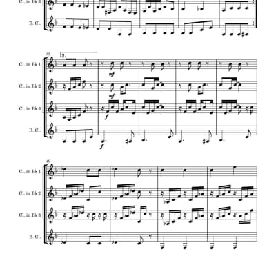 Clarinet Quartet Sheet Music: Score and Parts - Maple Leaf | Reverb