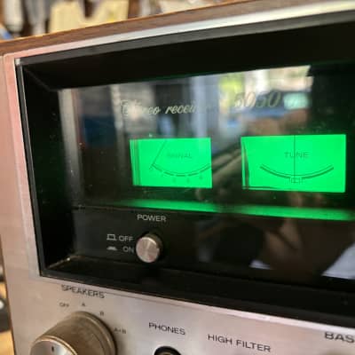 Sansui 5050 Stereo Receiver 1977 - Silver face Walnut cabinet | Reverb