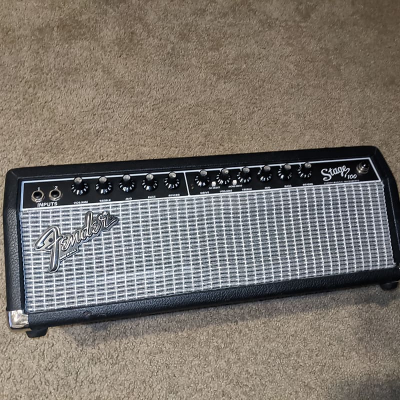 Fender Stage 100watt Solid State Amplifier Head Black/Silver | Reverb