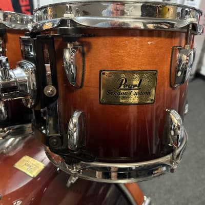 Pearl Session custom maple - Sunburst Fade 4 pc drum set | Reverb