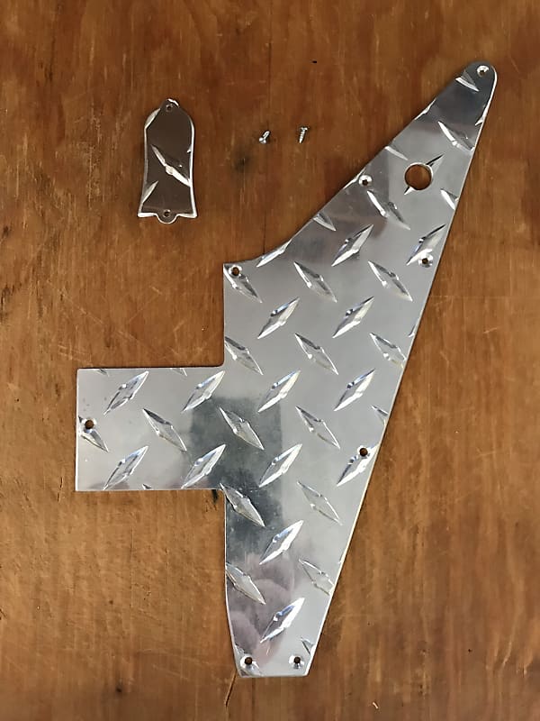 Custom Diamond Plate Gibson Explorer Pickguard Gibson | Reverb